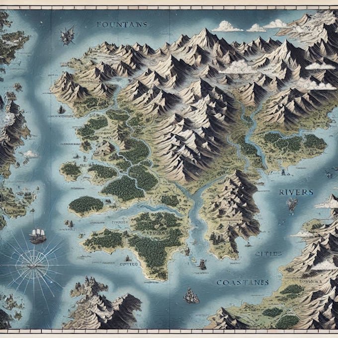 Design custom fantasy maps for you by Wooseophant | Fiverr