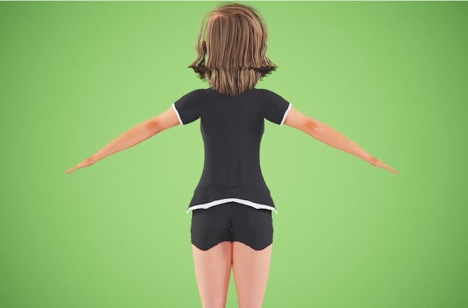 3d cartoon model,cute chibi model,rig 3d animaze avatar,disney, pixar ...