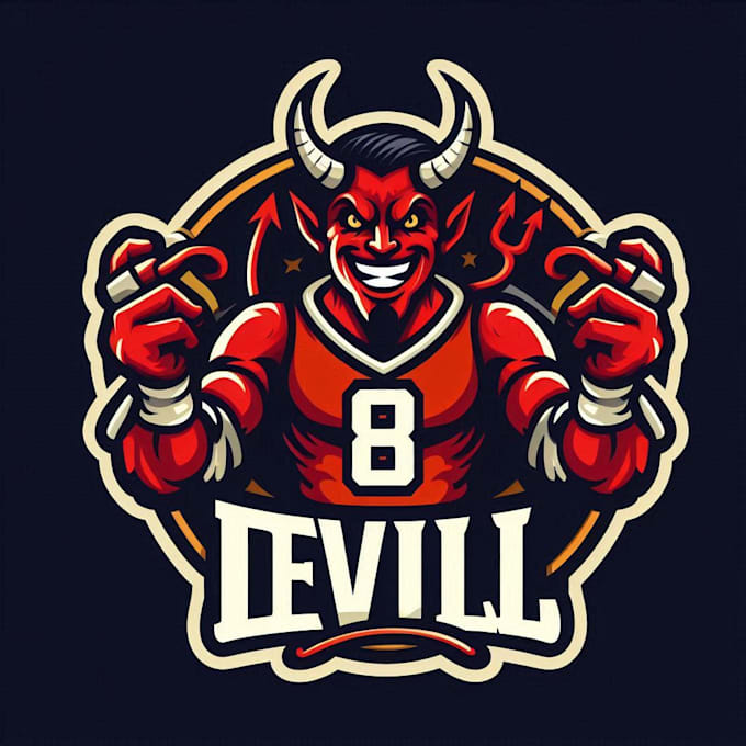 Do modern style for devil e sport mascot logo design service by Cesar ...