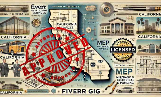 Do california stamp licensed architect for city permit floor plans mep ...