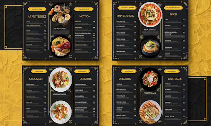 Design an amazing restaurant menu card design by Rockparvej | Fiverr