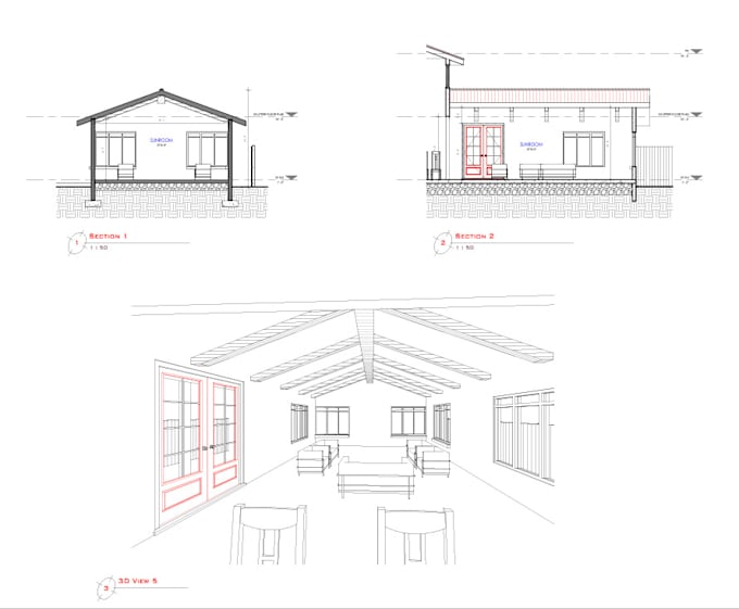 Draw design your house plan, patio garage, deck, draft site plan for ...