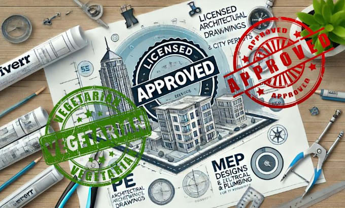 Licensed architectural drawing pe stamp architectural mep design for ...