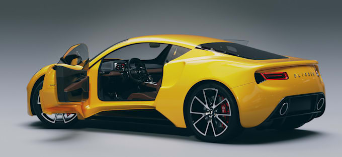 Custom car design, 3ds max render, convertible car interior, gta game ...