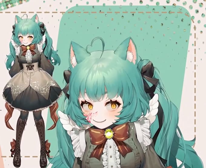 Draw and rig 2d vtuber model live2d vtuber model 2d vtuber rigging ...