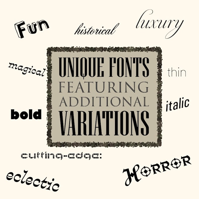 Design a custom font tailored for your projects by Caulxx | Fiverr