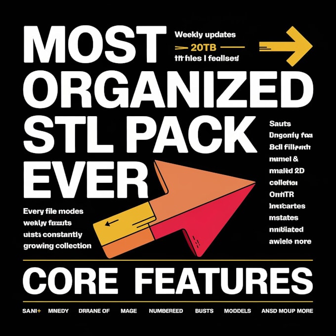 Give you the mega stl bundle for 3d printing, most organized stl files ...