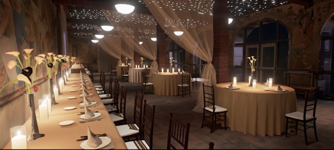 Design 3d conference hall, ultra wedding interior, render, events ...