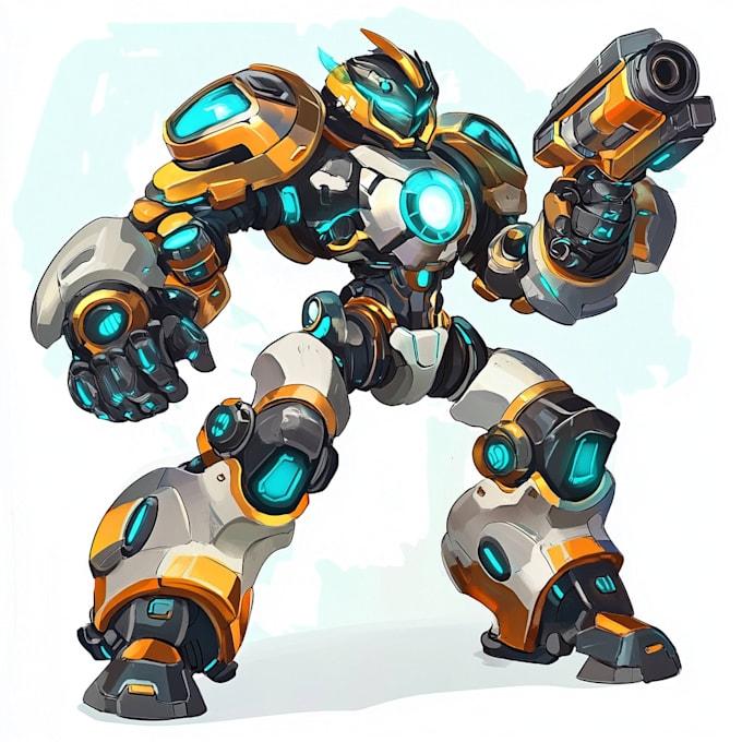 Do an awesome custom mecha, cyborg and robot character by Dustinkenzie ...