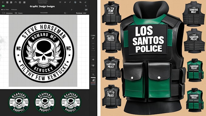 Make custom fivem clothings, mc kuttes both patch, fivem eup biker ...