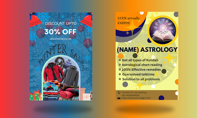 Design creative promotional posters by Rajbeer_singh74 | Fiverr