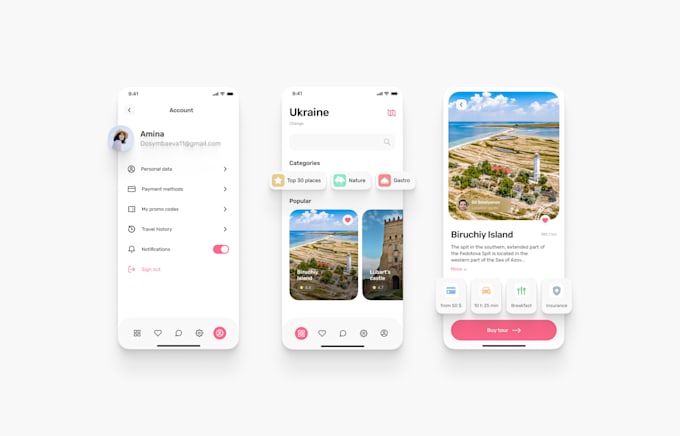 Design modern mobile app ui in figma by Starykova | Fiverr