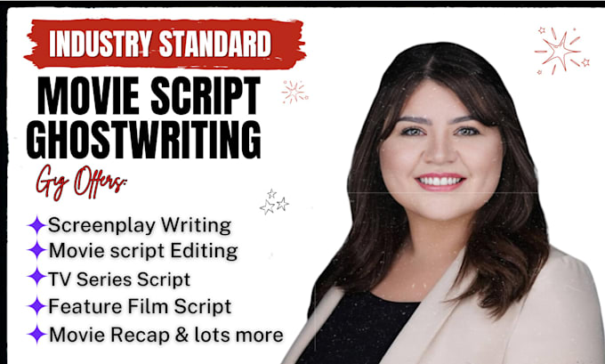 Ghostwrite your movie script, screenplay, screenwriting, film script by Melba_oconnell | Fiverr