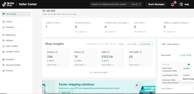 Setup tik tok shop, amazon integration shopify and sync product listing ...