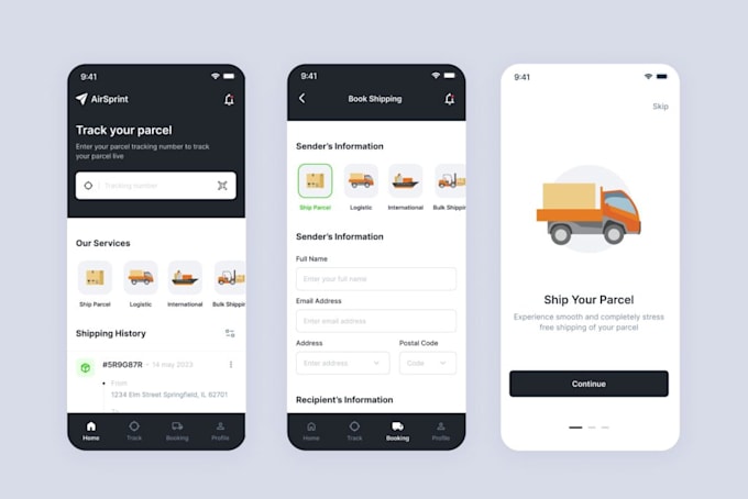 Develop courier, parcel delivery app, logistic app by Ferminenrique ...