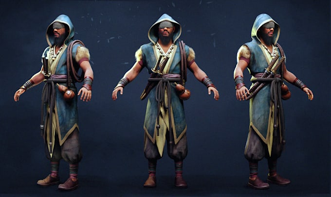 Create the blind samurai character for games by Ram_kumar_patel | Fiverr