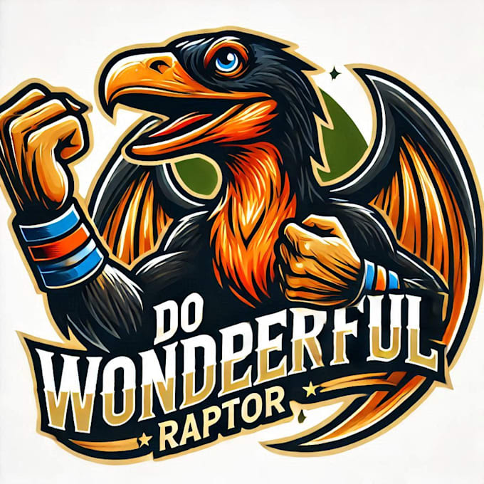 Do wonderful raptor mascot logo design service by Madison_will | Fiverr