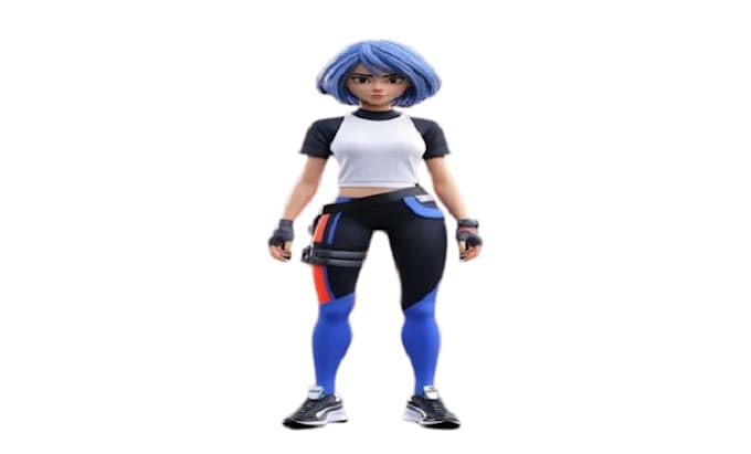 Create a stunning 3d game character ps1, pixel, low poly, 3d , design ...