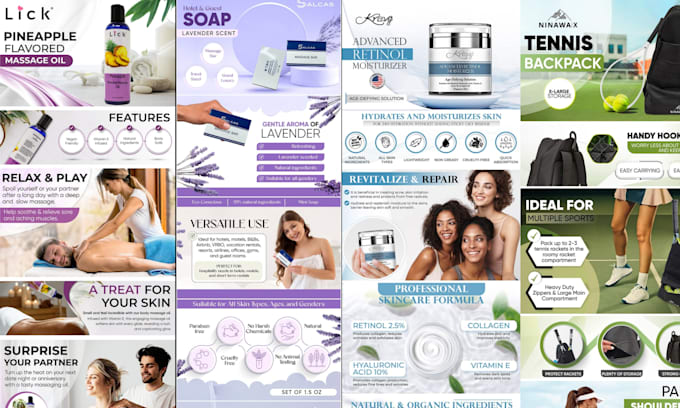 Design amazon enhanced brand content ebc a plus by Aliiihhh | Fiverr