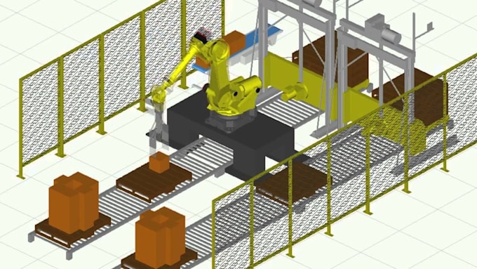 Simulate your industrial robot in production lines by Med_chehabi | Fiverr