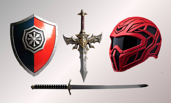 Sculpt 3d sword 3d weapon 3d armor weapon helmet, cosplay sword for 3d ...