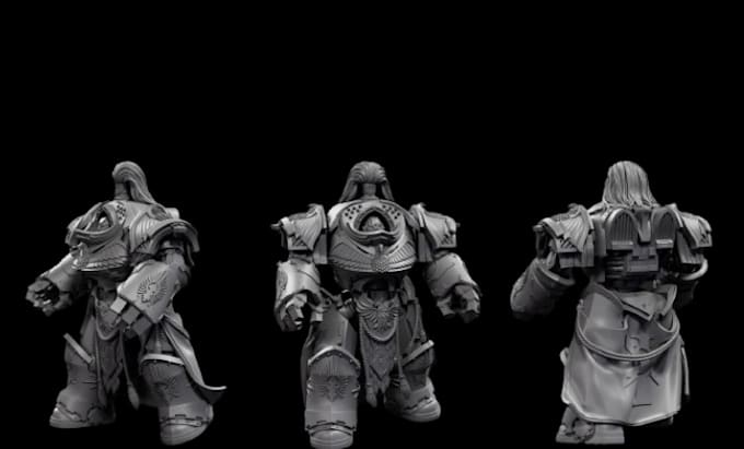 Sculpt 3d warhammer 3d miniature painting 3d figurine 3d game character ...