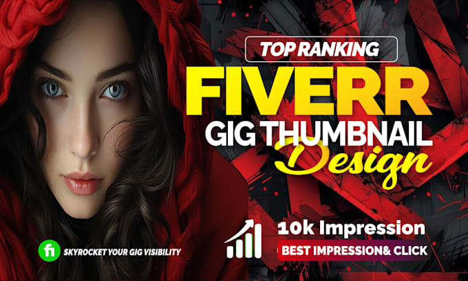 Design an attractive fiverr gig thumbnail and cover picture for top ...