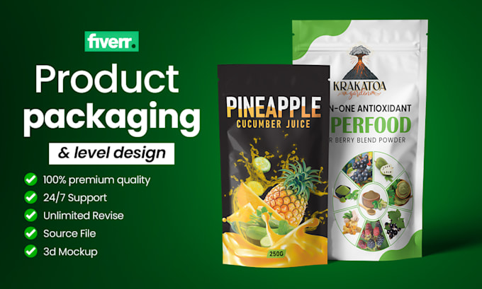 Do unique pouch, product packaging design, and label design by Graphix ...