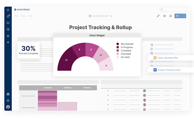 Do dashboards using excel, google sheets and smartsheet by Samueltemilo12 | Fiverr