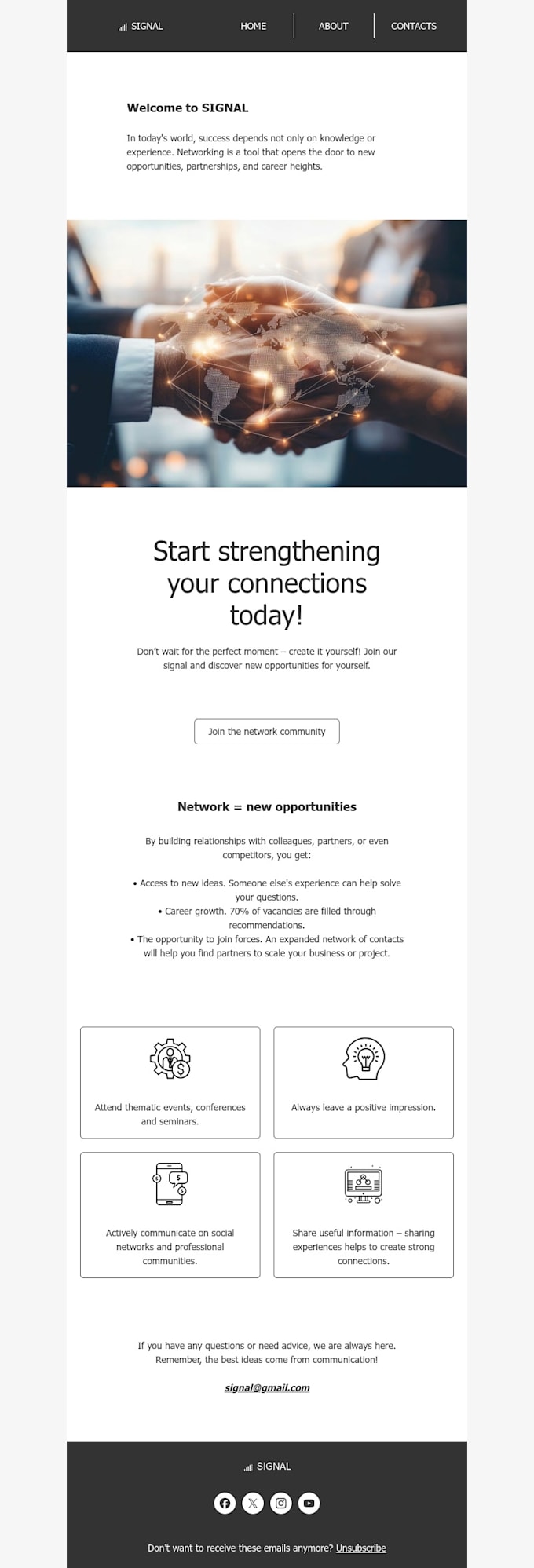 Create a professional html email template or newsletter design by ...