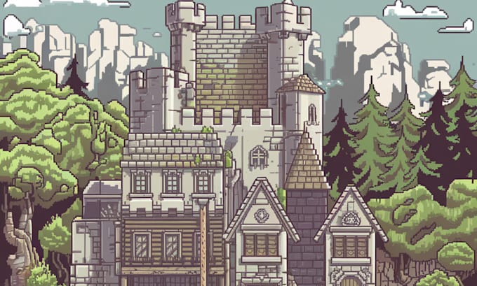 Create 2d pixel game art, pixel backgrounds, pixel ui, pixel tilesets ...