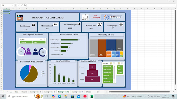 Create beautiful dynamic dashboard excel and google sheet by Jilani1999 | Fiverr