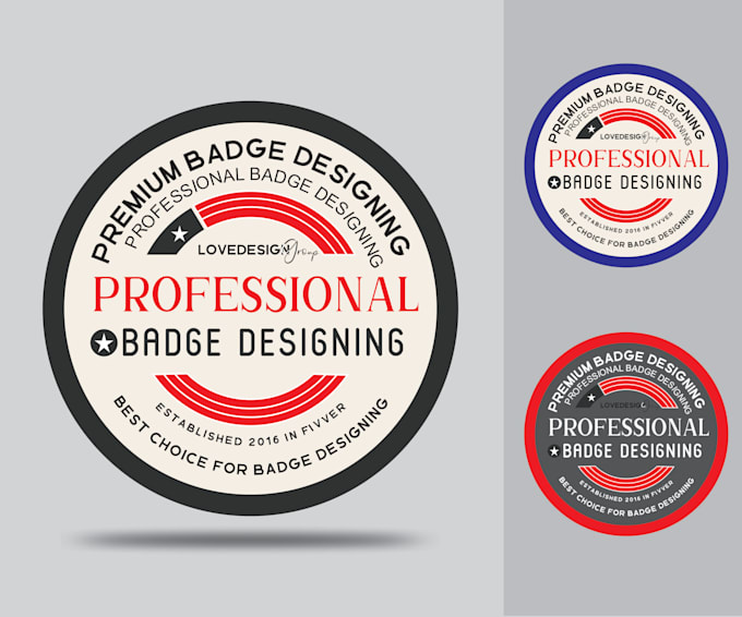 Design special and professional badges by Lovedesign1 | Fiverr