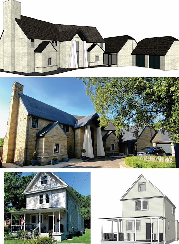 Create 3d model as per images existing or request using sketchup by ...