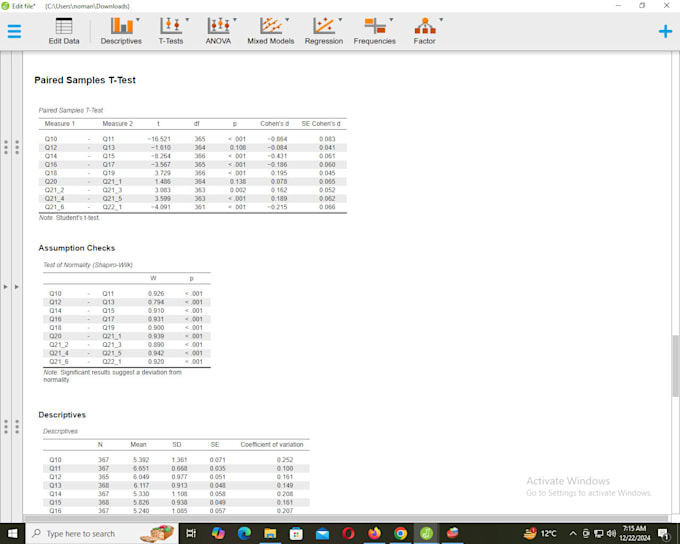 Do Anova Correlation Chi Square T Test Statistics Eda Spss Data
