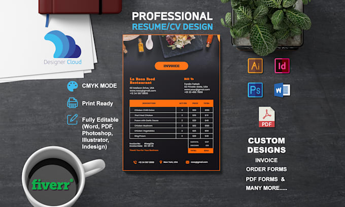 Create order form, invoice, fillable pdf, checklist, pricelist and many more by Designercloud01 ...