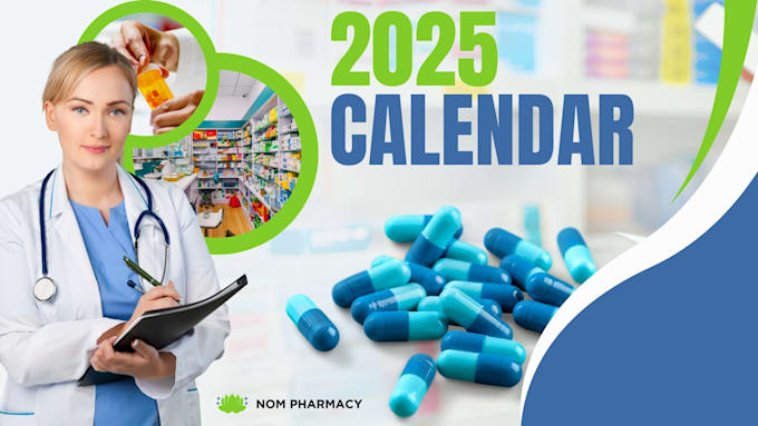 Design professional desk pharmacy or medical calendar, wall calendar ...