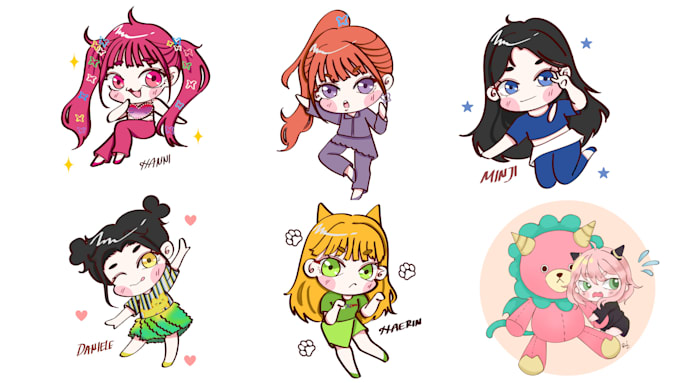 Create cute chibi illustrations based on your requests by Dragon ...