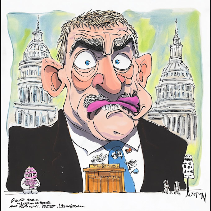Draw a political cartoon or caricature by Marliceklop | Fiverr