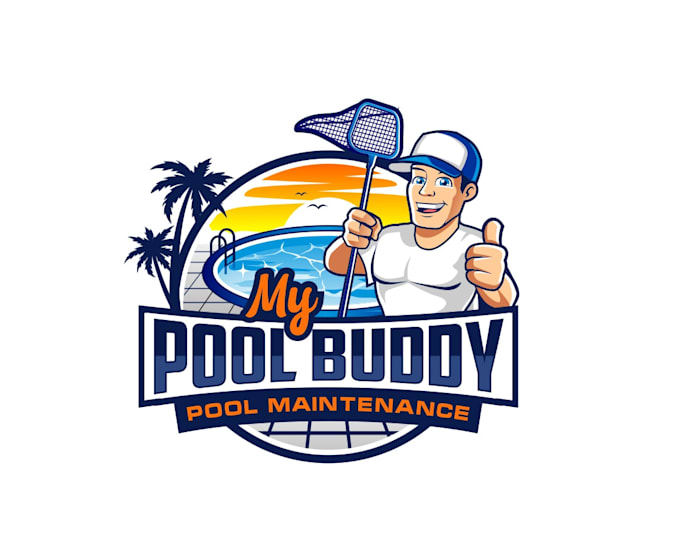 Design high quality pool buddy logo with unlimited revision by Alvitrjuodm | Fiverr