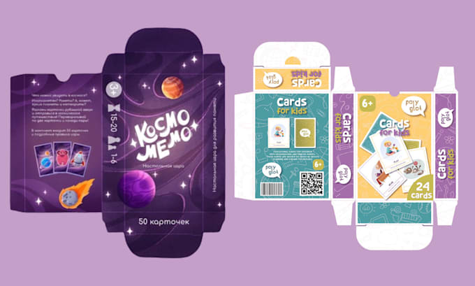 Design card game box, playing card box printable box layout board game ...