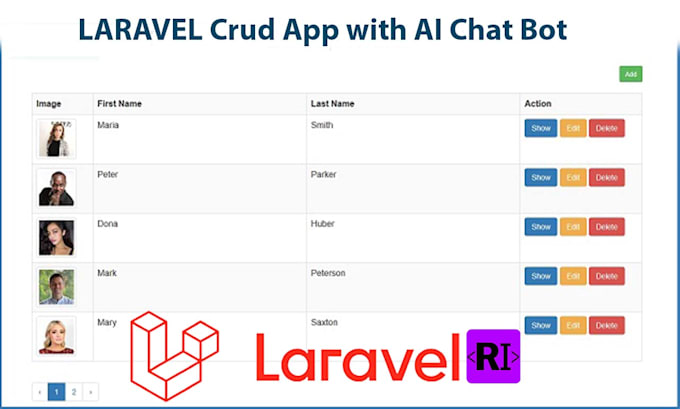 Build crud app with laravel for your any work assignments with ai chatbot by Razorisuru | Fiverr
