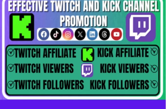 Do targeted promotion for your kick live stream to audience by By_ziggy ...