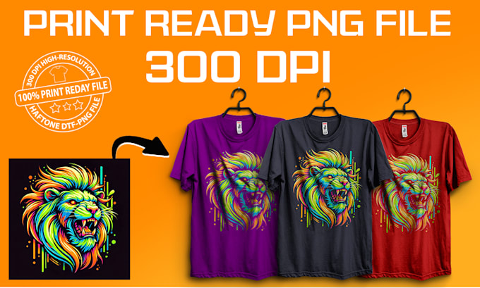 Convert ai generated images for dtg dtf printing high quality png files