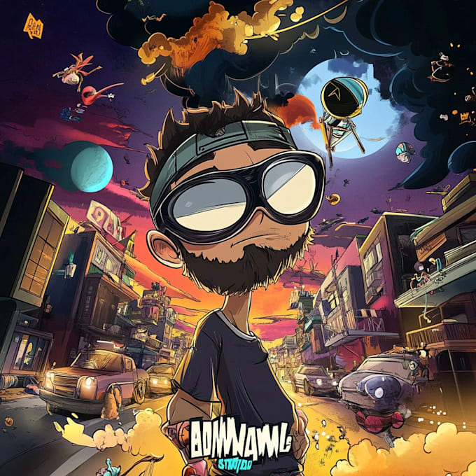 Draw unique anime or cartoon album cover art by Onofriobi | Fiverr