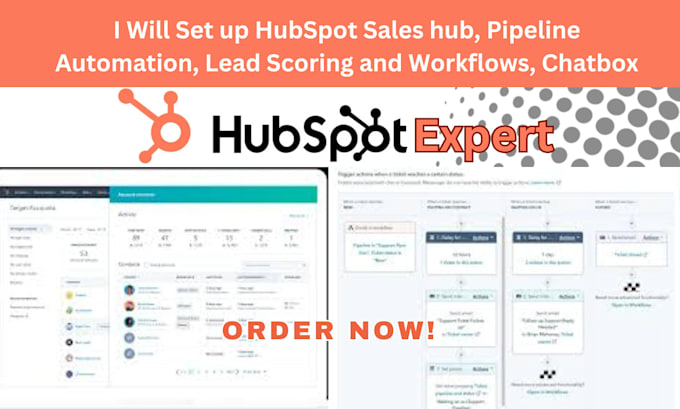 Setup hubspot sales hub pipeline automation, lead scoring and workflows, chatbox by Dog_crm | Fiverr