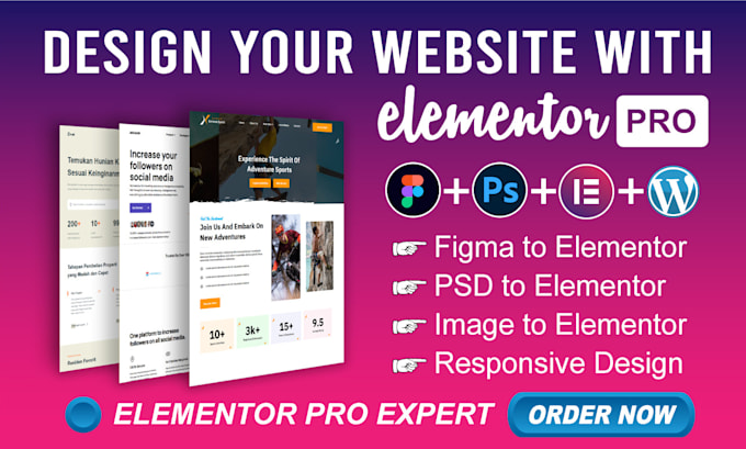 Design or redesign your responsive wordpress website using elementor pro by Reshmenila_web | Fiverr