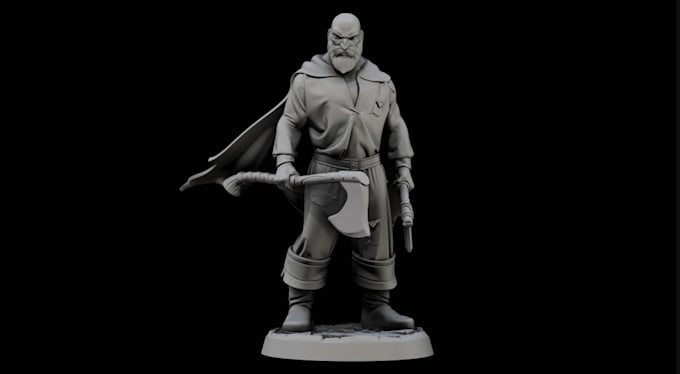 Design 3d sculpture from picture or 2d sketch,3d comic fictional figure ...