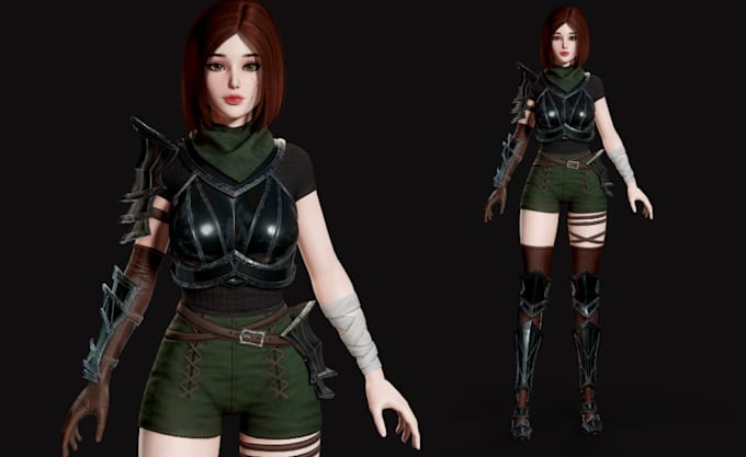 Fix 3d character model,warrior,3d medieval,ue5 rig roblox model ...