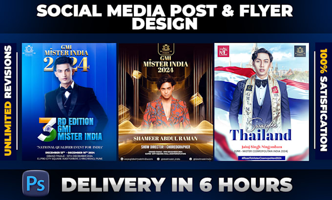 Design any professional flyer, social media post design in 6 hours by ...